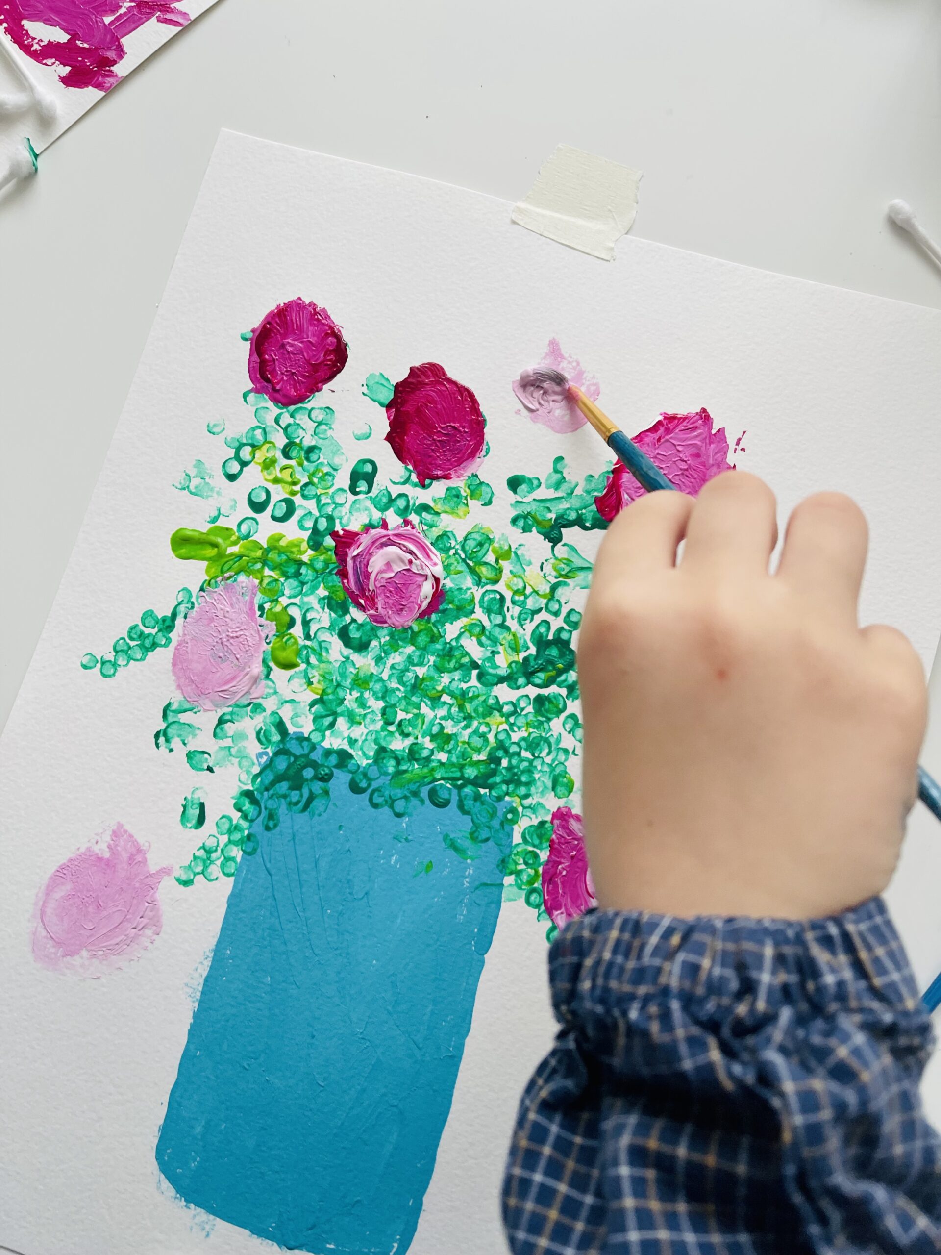 Peinture pour enfants - Comment peindre des fleurs - Lina Haeg - DIY Kids